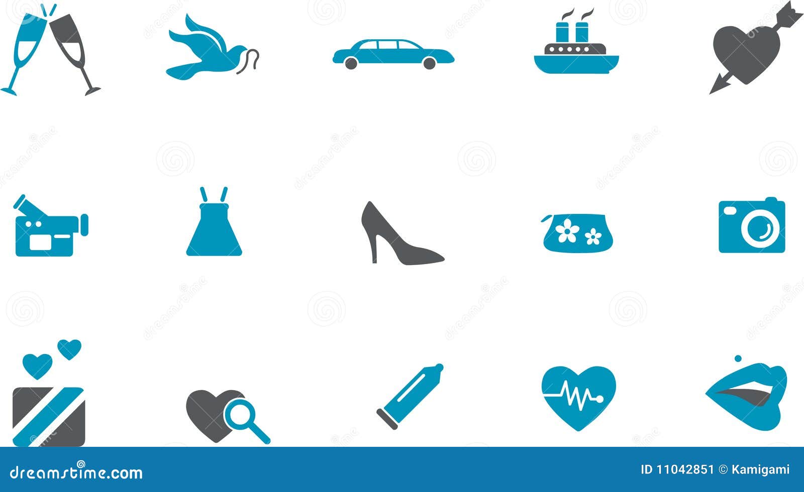 Wedding Icon Set stock illustration. Illustration of couple - 11042851