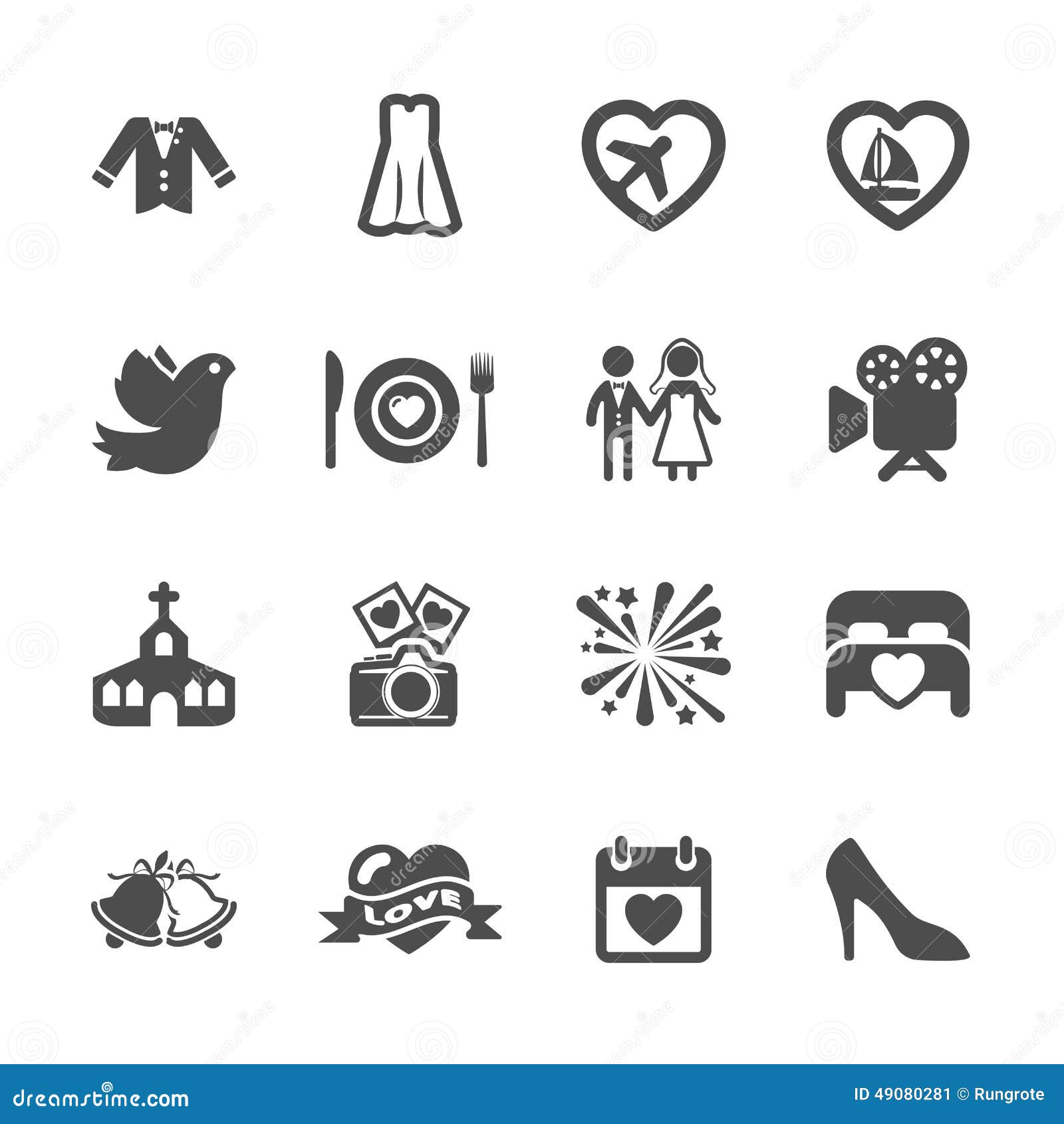 Wedding Icon Set 3, Vector Eps10 Stock Vector - Illustration of ...