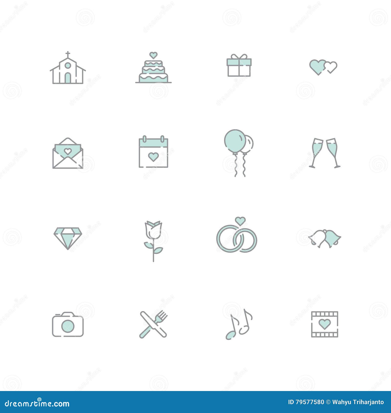 Wedding icon stock vector. Illustration of diamond, icon - 79577580