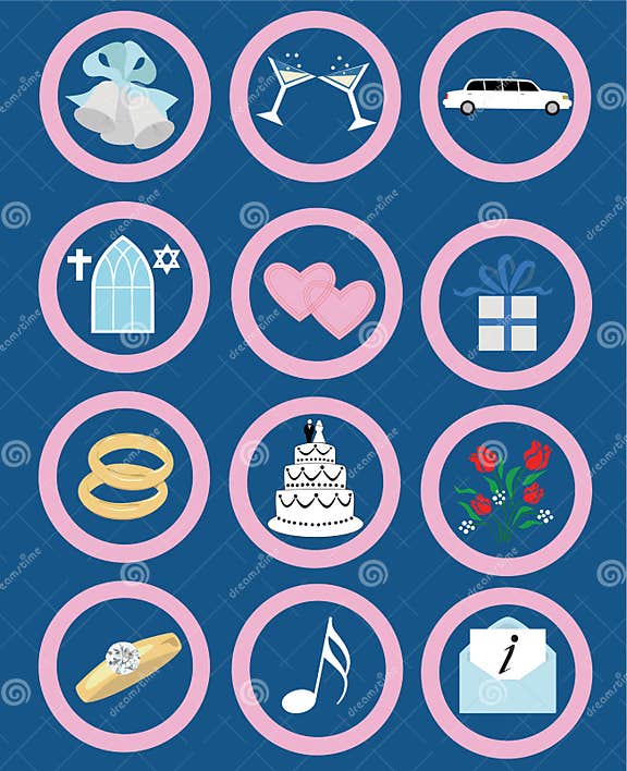 Wedding Icons stock vector. Illustration of chapel, newlywed - 1138927