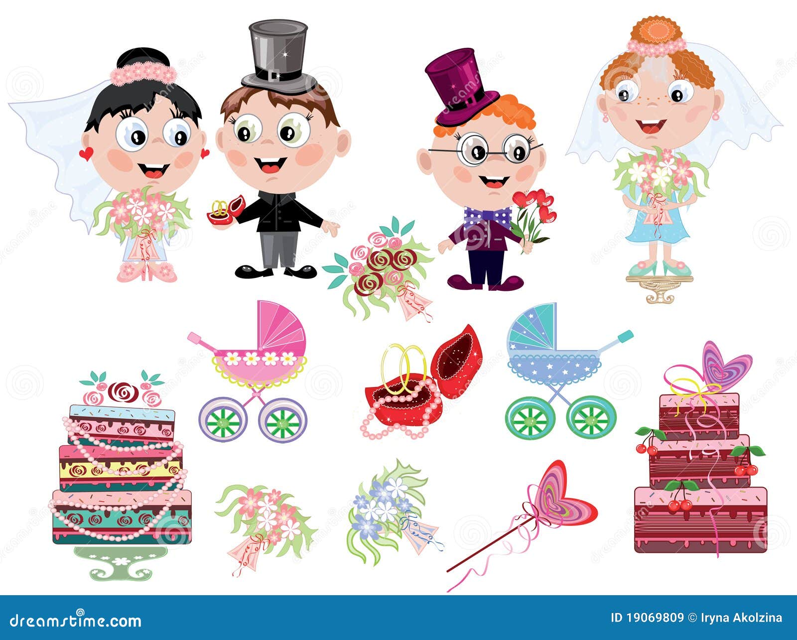 Wedding icons stock vector. Illustration of lovely, marry - 19069809