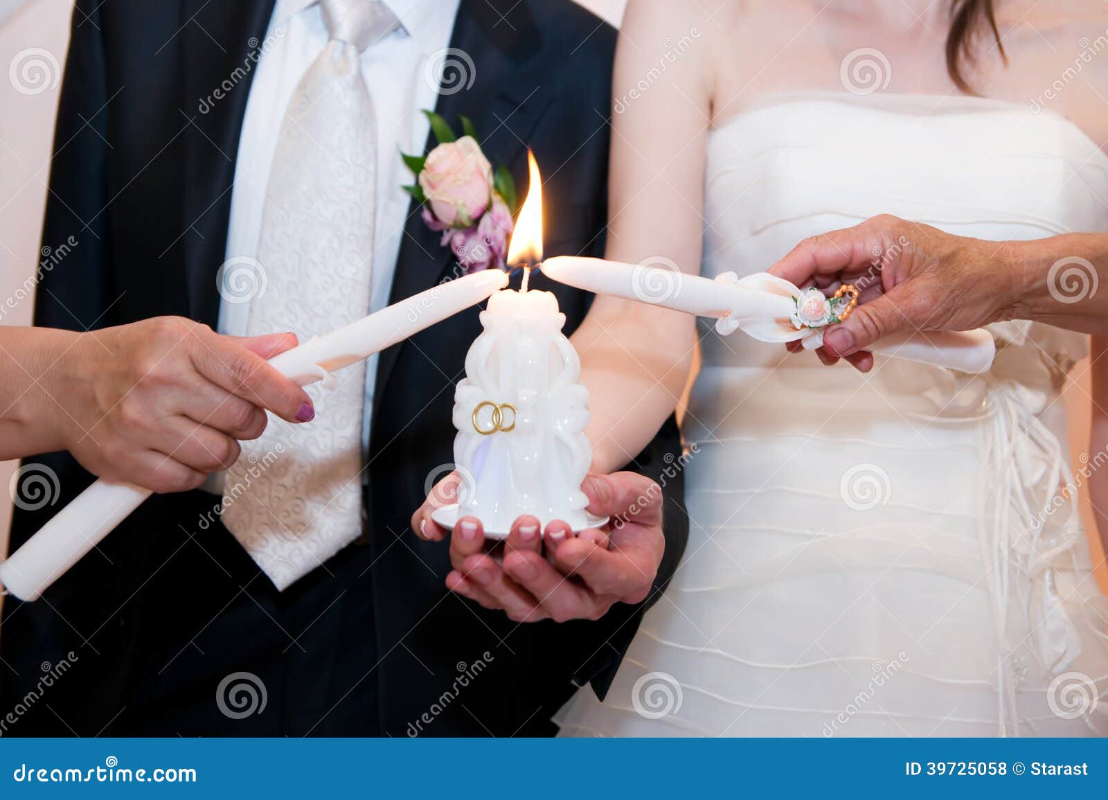 Wedding Image, Ritual Lighting Candle Stock Photo - Image of ...
