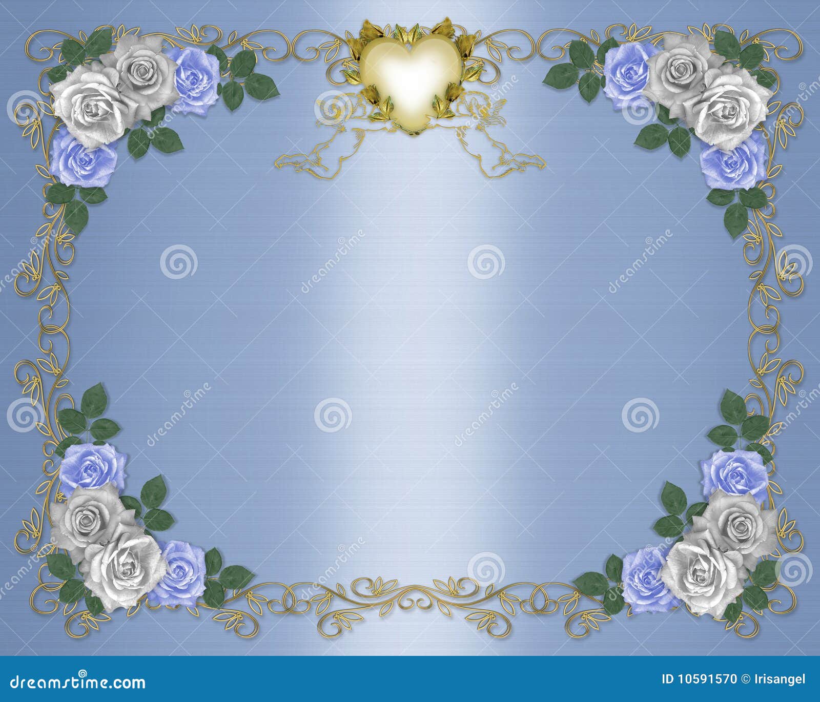 Blue Floral Border