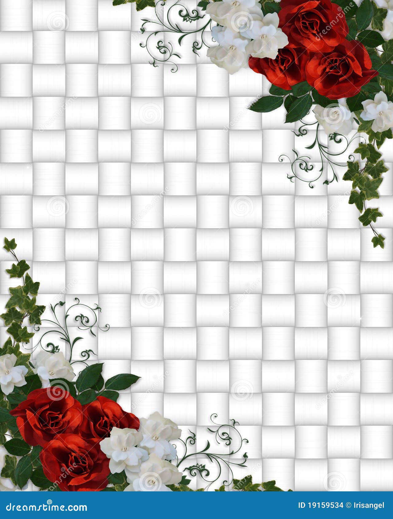 Wedding Invitation Border Red Roses Stock Illustration - Illustration ...