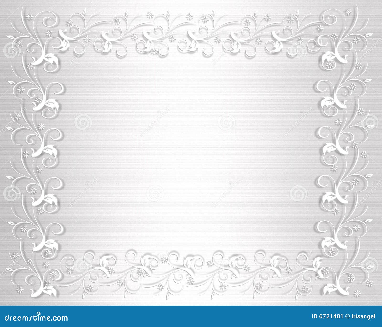 White Blank Invitation Borders