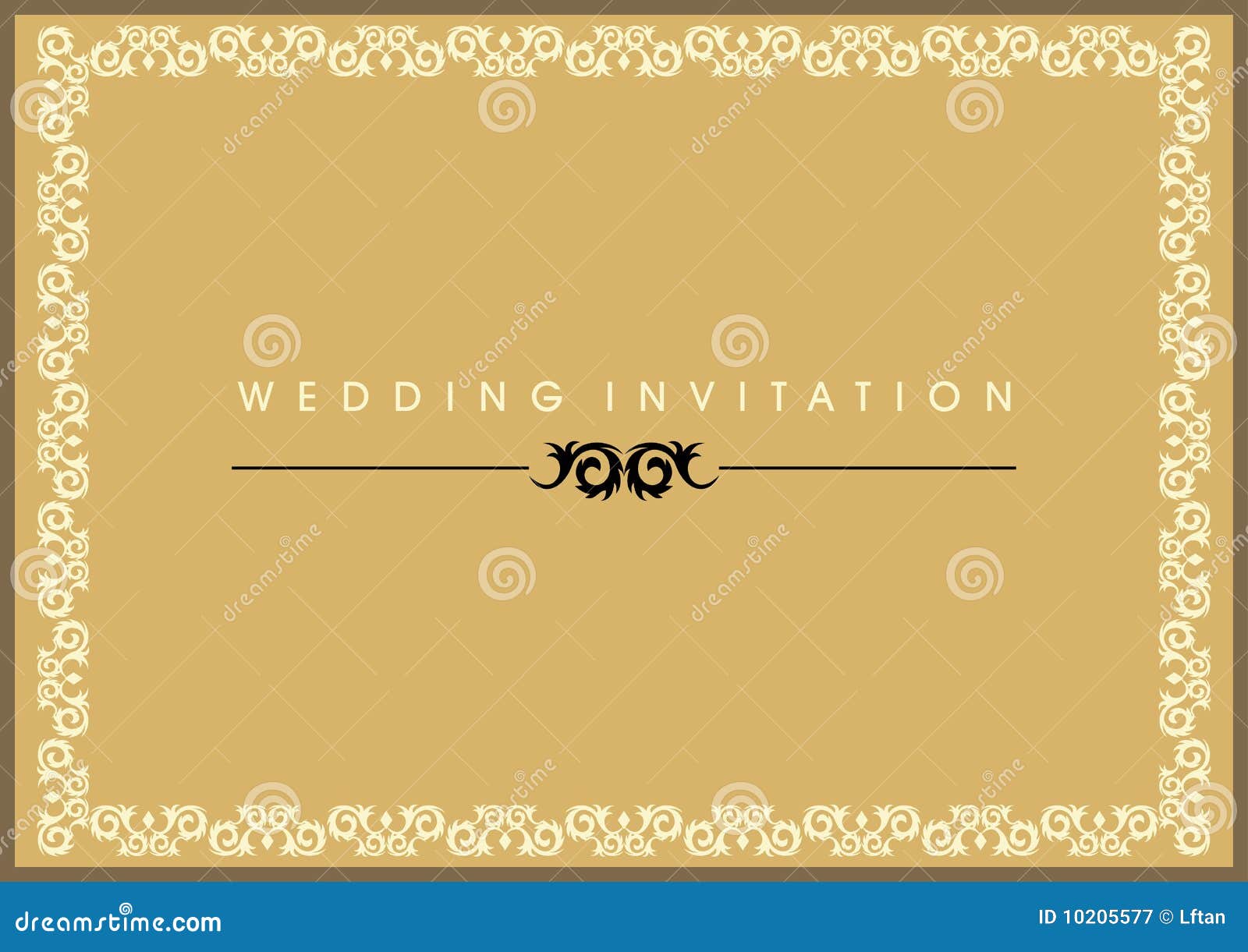 Wedding Invitation Card Cartoon Vector | CartoonDealer.com #10205577