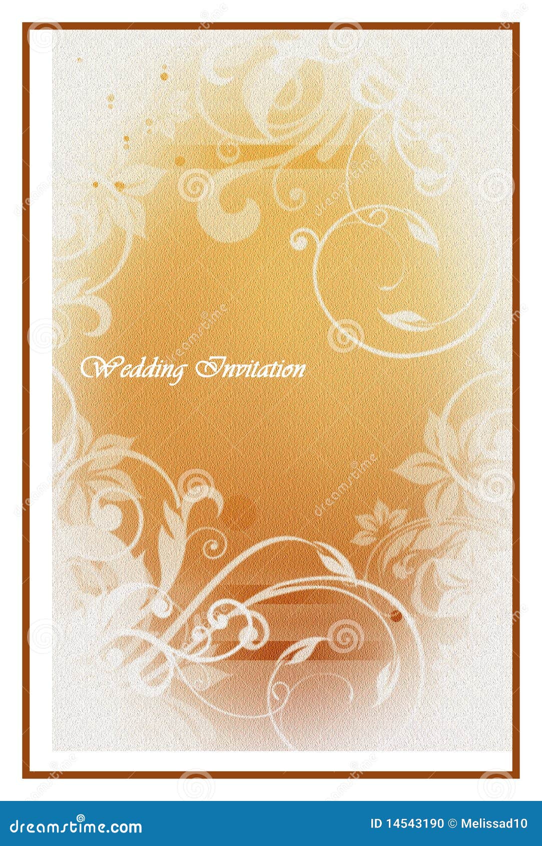 Wedding invitation card stock illustration. Illustration of leave ...