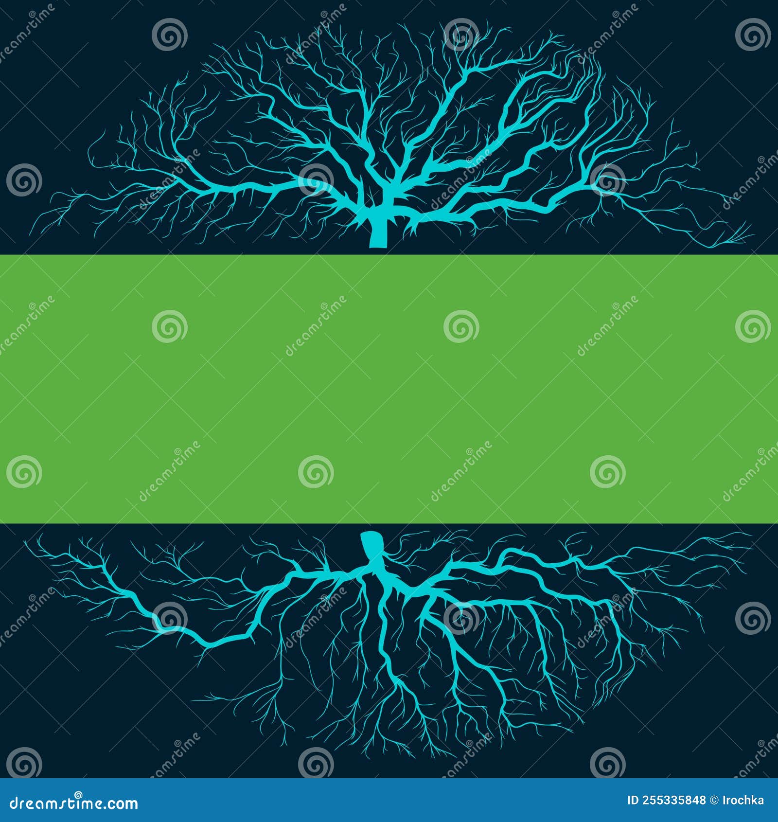 Wedding Invitation Card with Abstract Roots. Stock Vector ...