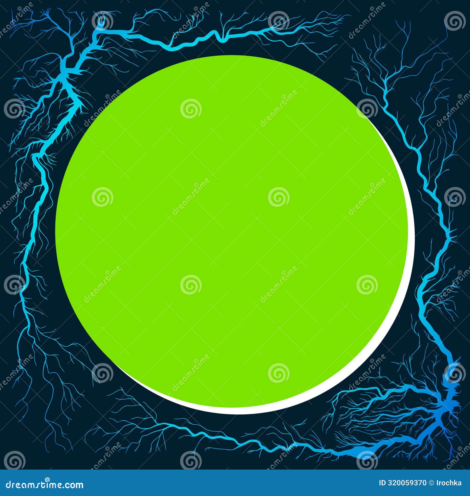 Wedding Invitation Card with Abstract Roots. Stock Illustration ...