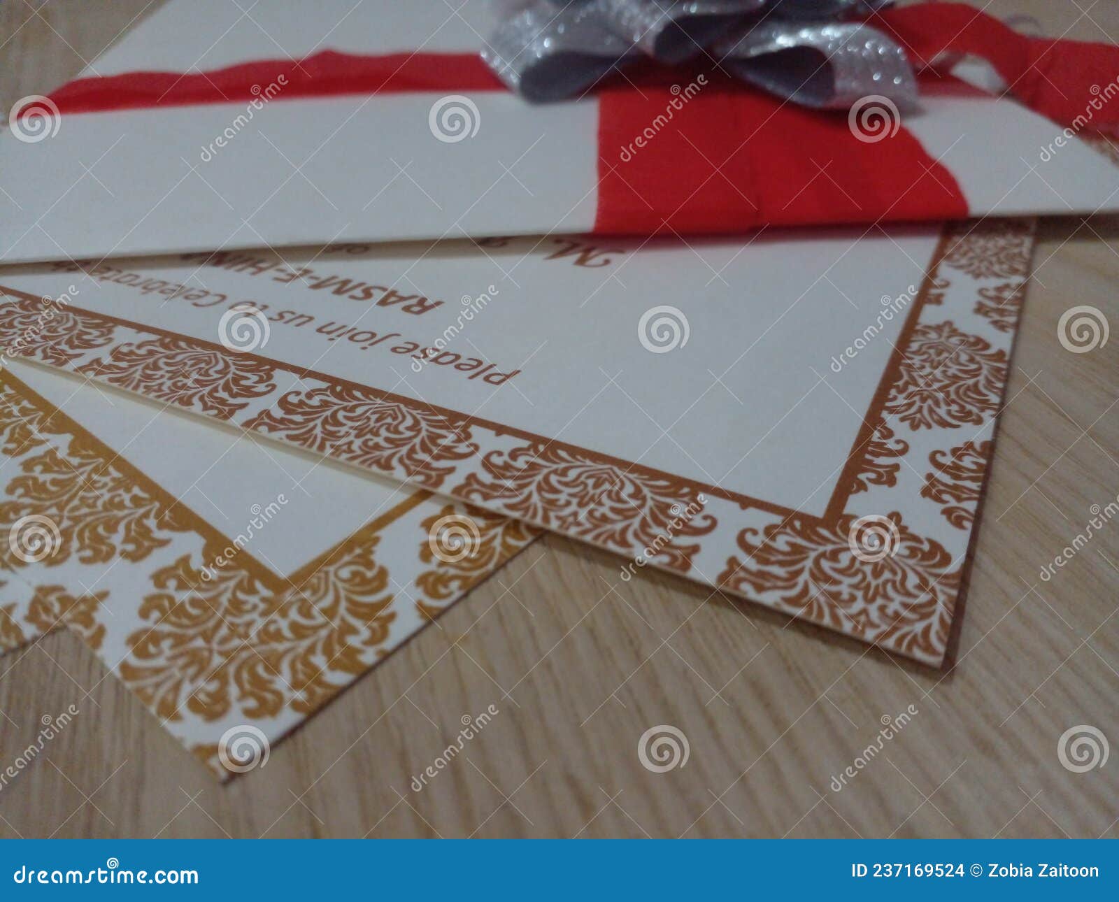 Wedding Invitation Card with Beautiful Border Stock Photo - Image of ...