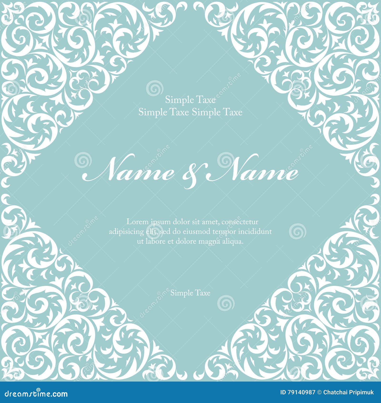 Wedding Invitation Cards with Floral Elements. Stock Vector ...