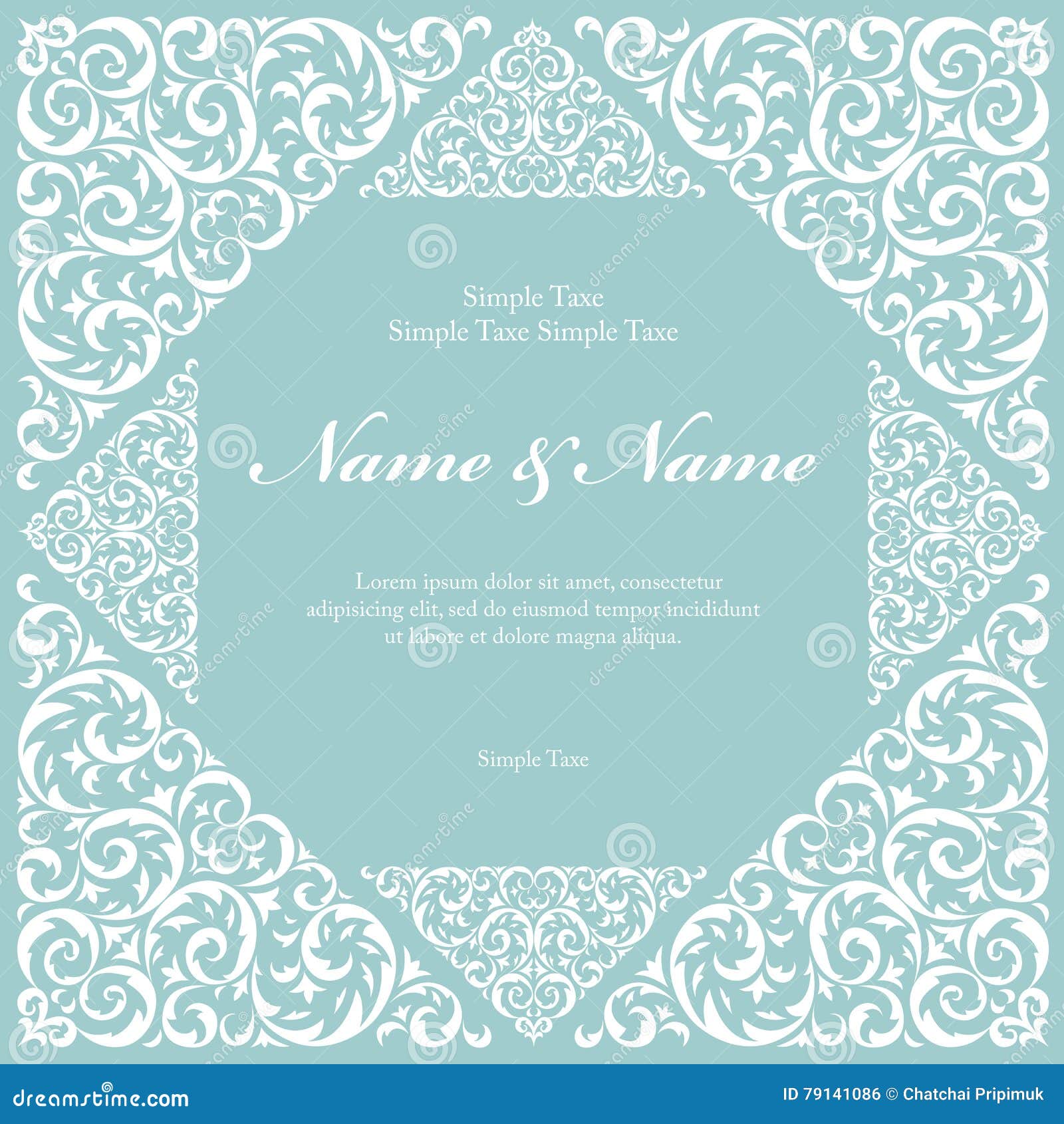 Wedding Invitation Cards with Floral Elements. Stock Vector ...
