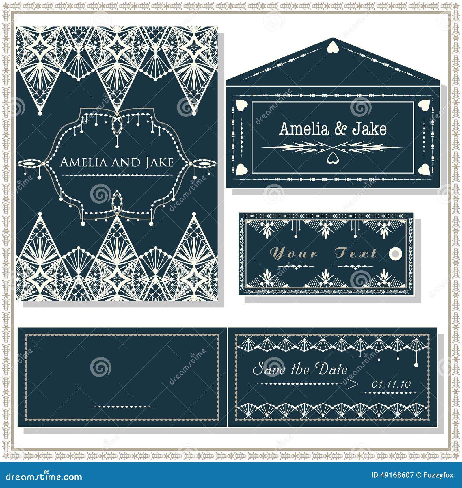 Wedding Invitation Cards, Tag and Envelope, Wedding Set Elegant Stock ... Wedding Invitation Cards, Tag and Envelope, Wedding Set Elegant Stock ...