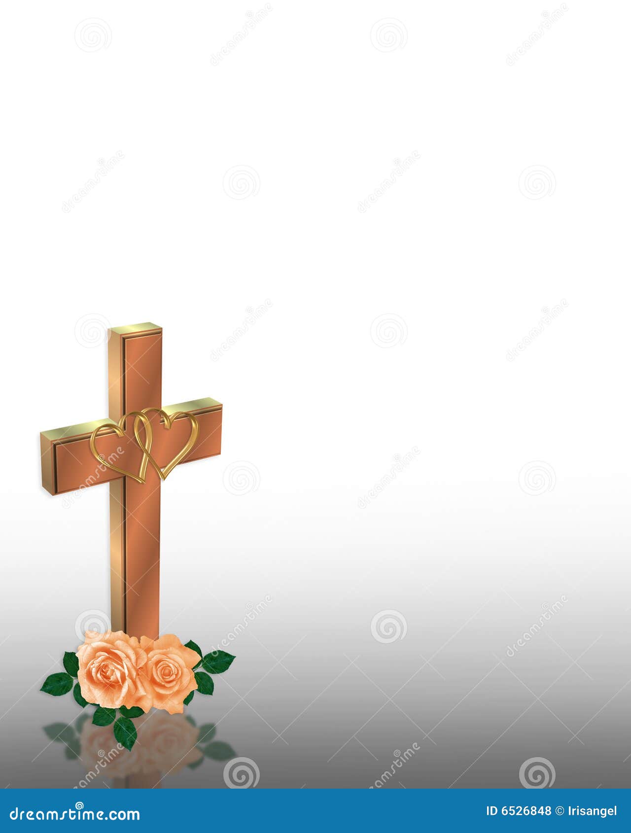 Wedding Invitation Christian Cross Stock Illustration - Illustration of ...