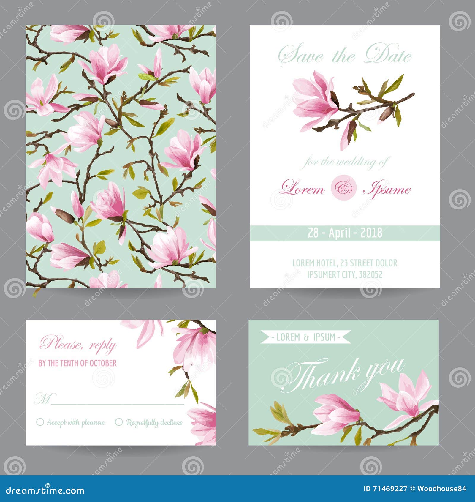 Invitation Or Congratulation Card For Wedding, Baby Shower Cartoon ...