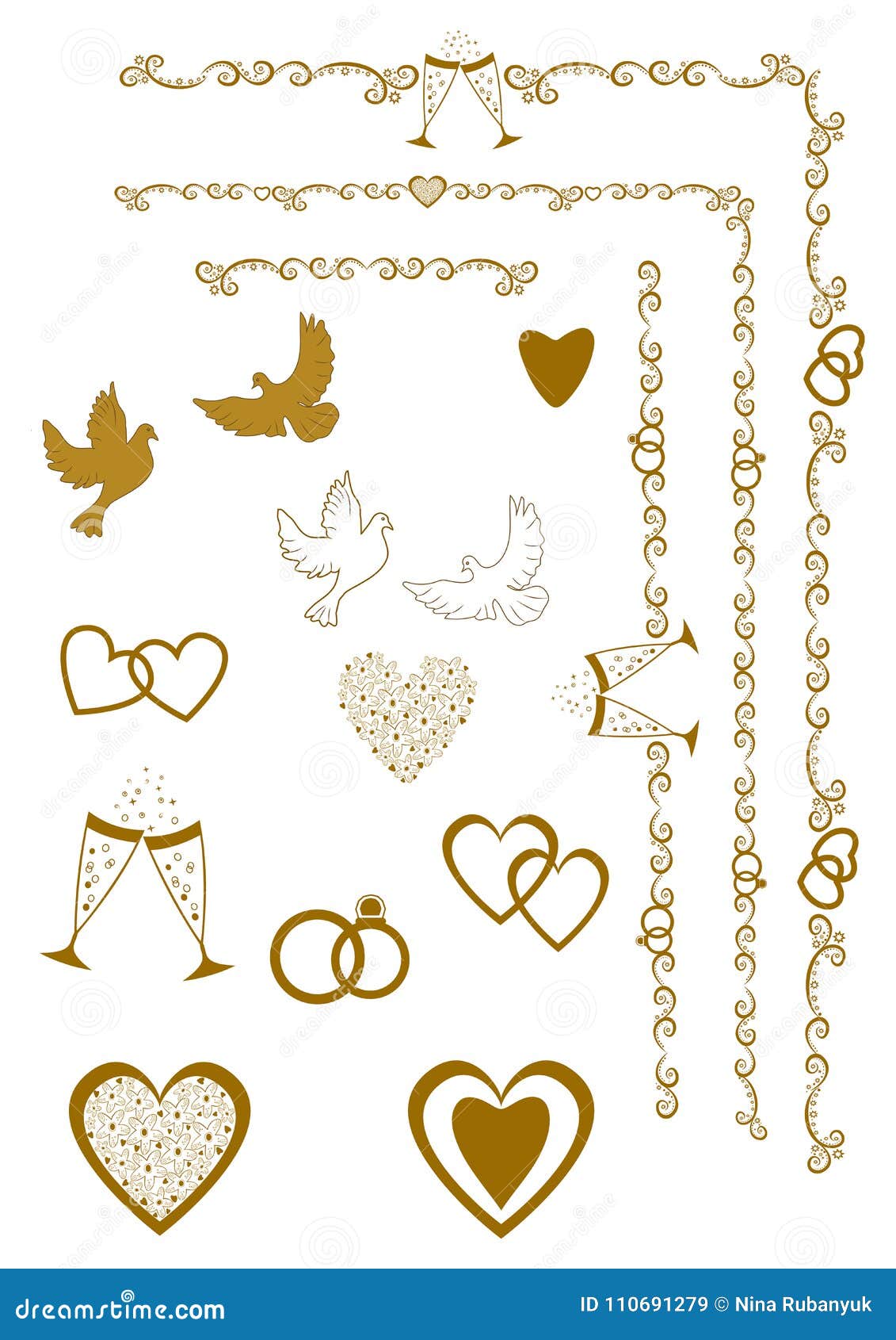 Wedding Invitation Design Elements.Ornate Elements for Wedding ...