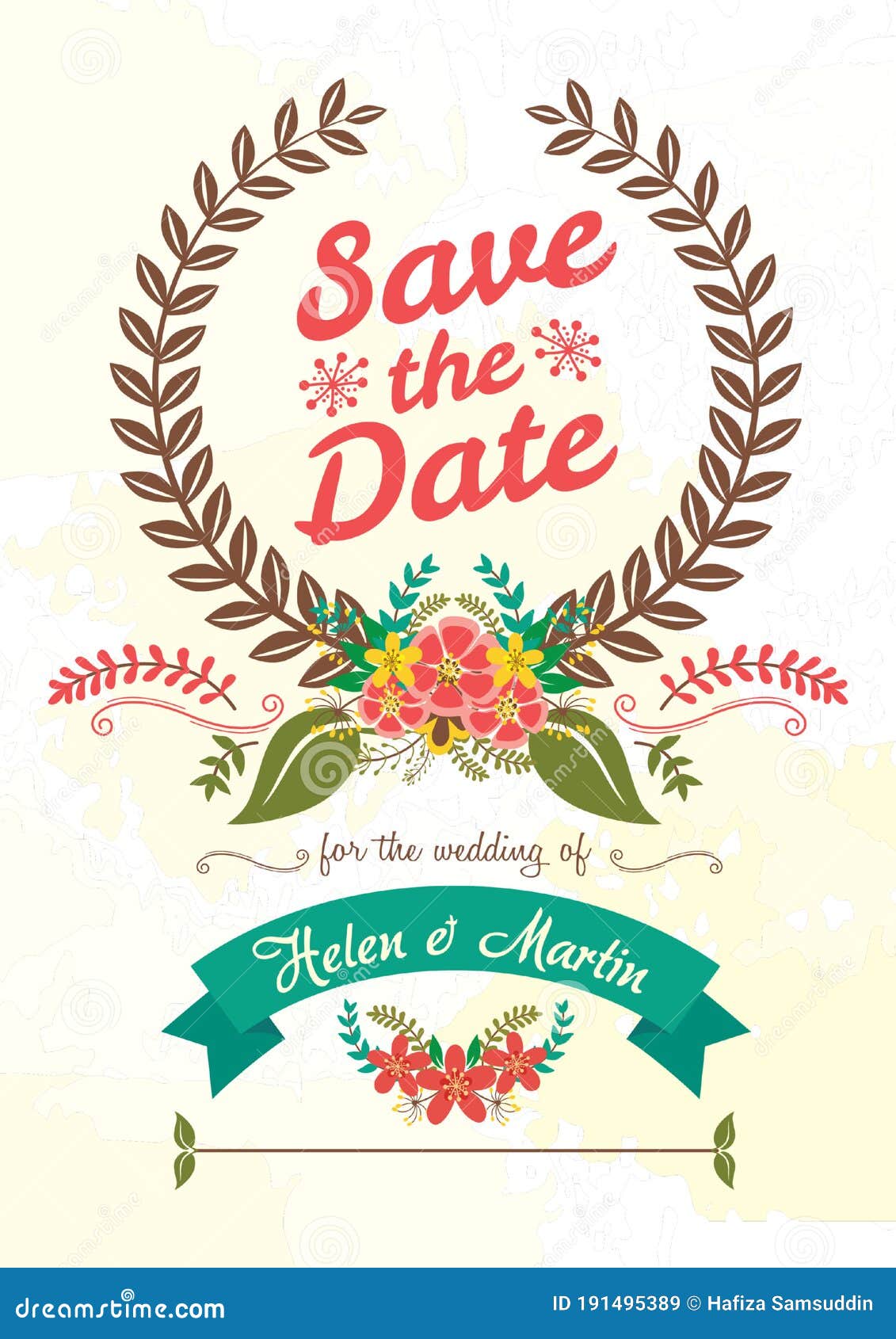 Wedding Invitation Design. Vector Illustration Decorative Design Stock ...