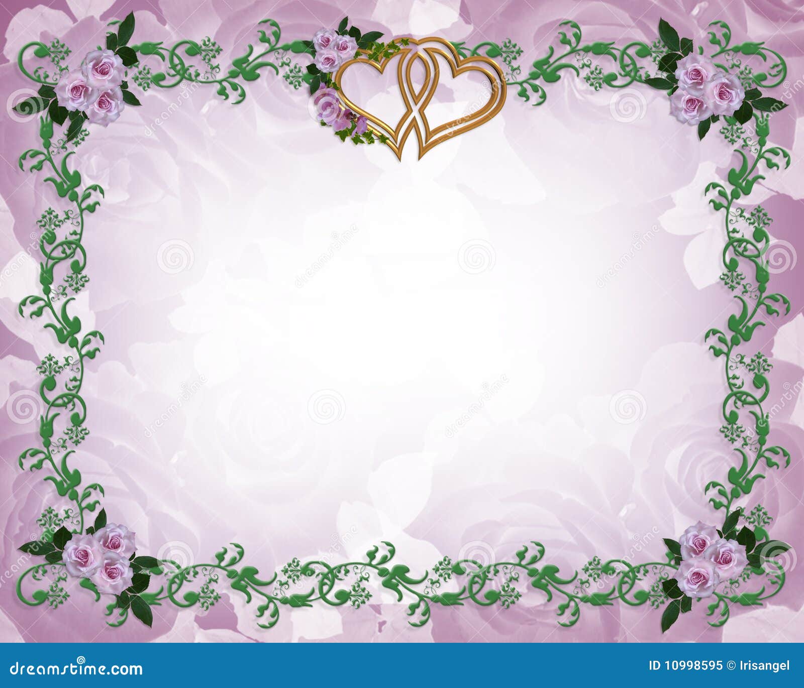 Lavender Roses Wedding Border Royalty-Free Illustration | CartoonDealer ...