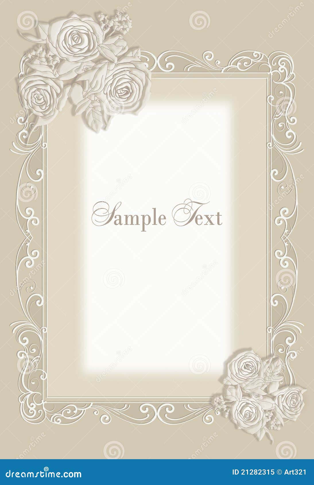 Wedding invitation, frame stock illustration. Illustration of blue ...