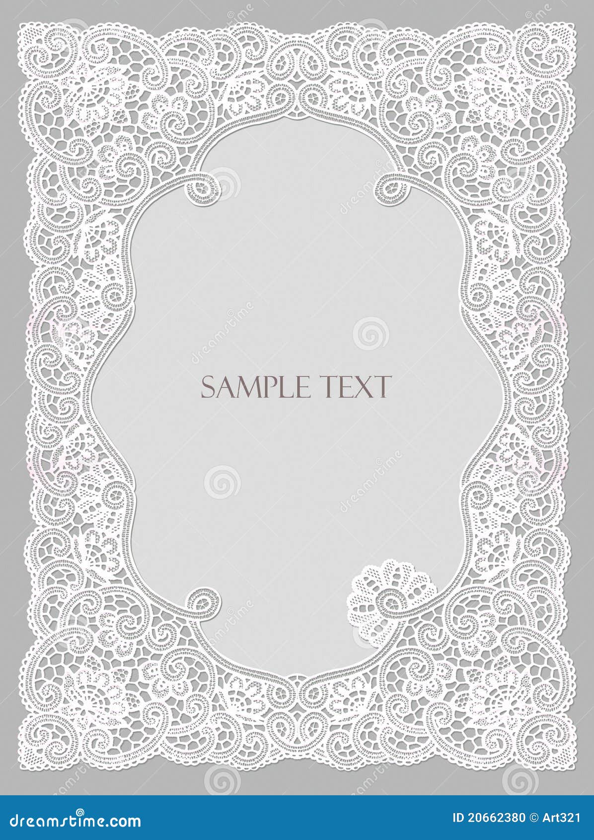 Wedding Invitation, Frame Lace-like Stock Illustration - Illustration ...