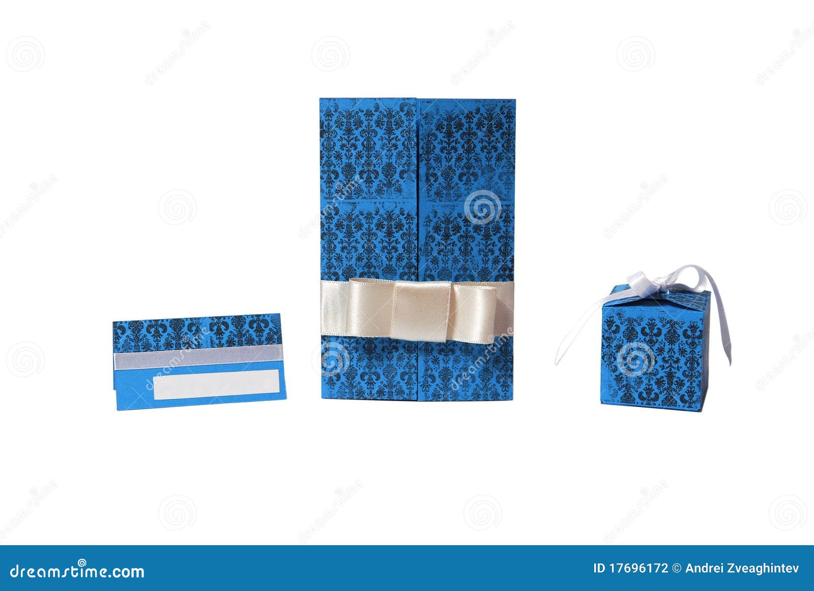 Wedding Invitation and Gift Box Stock Photo - Image of giving ...