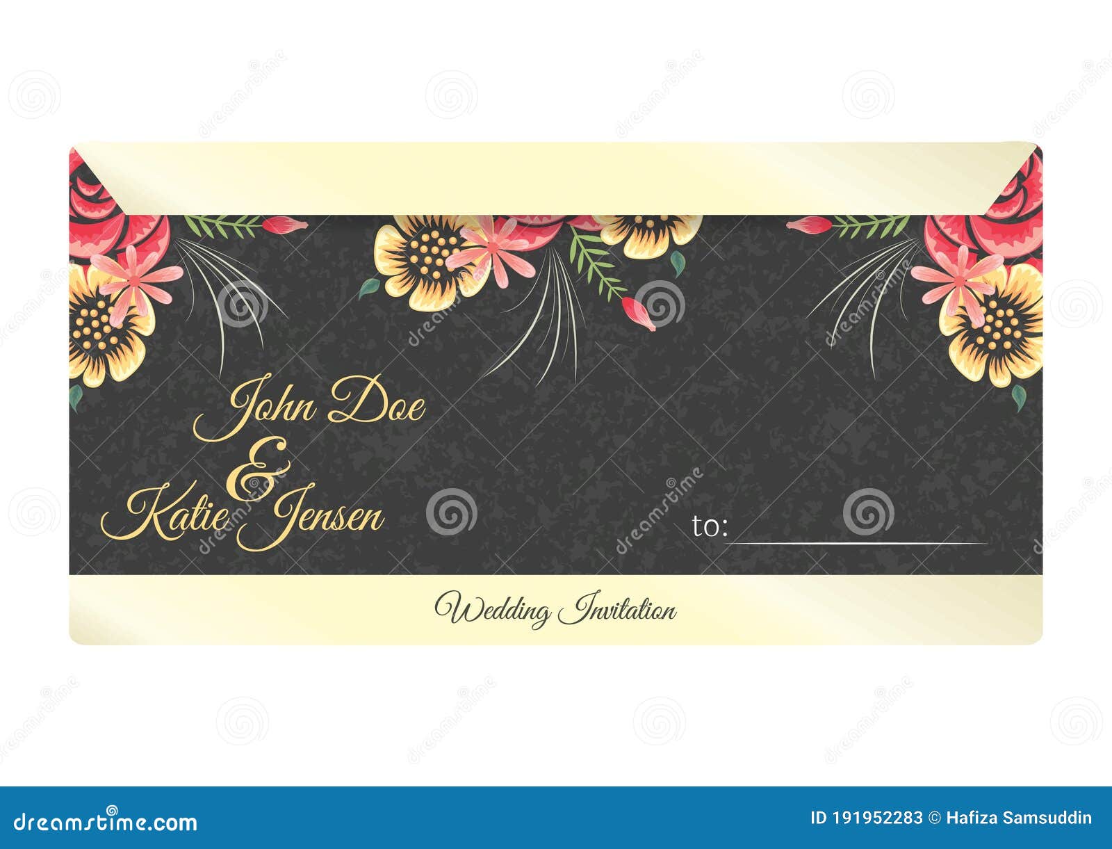 Wedding Invitation Letter Design. Vector Illustration Decorative Design ...