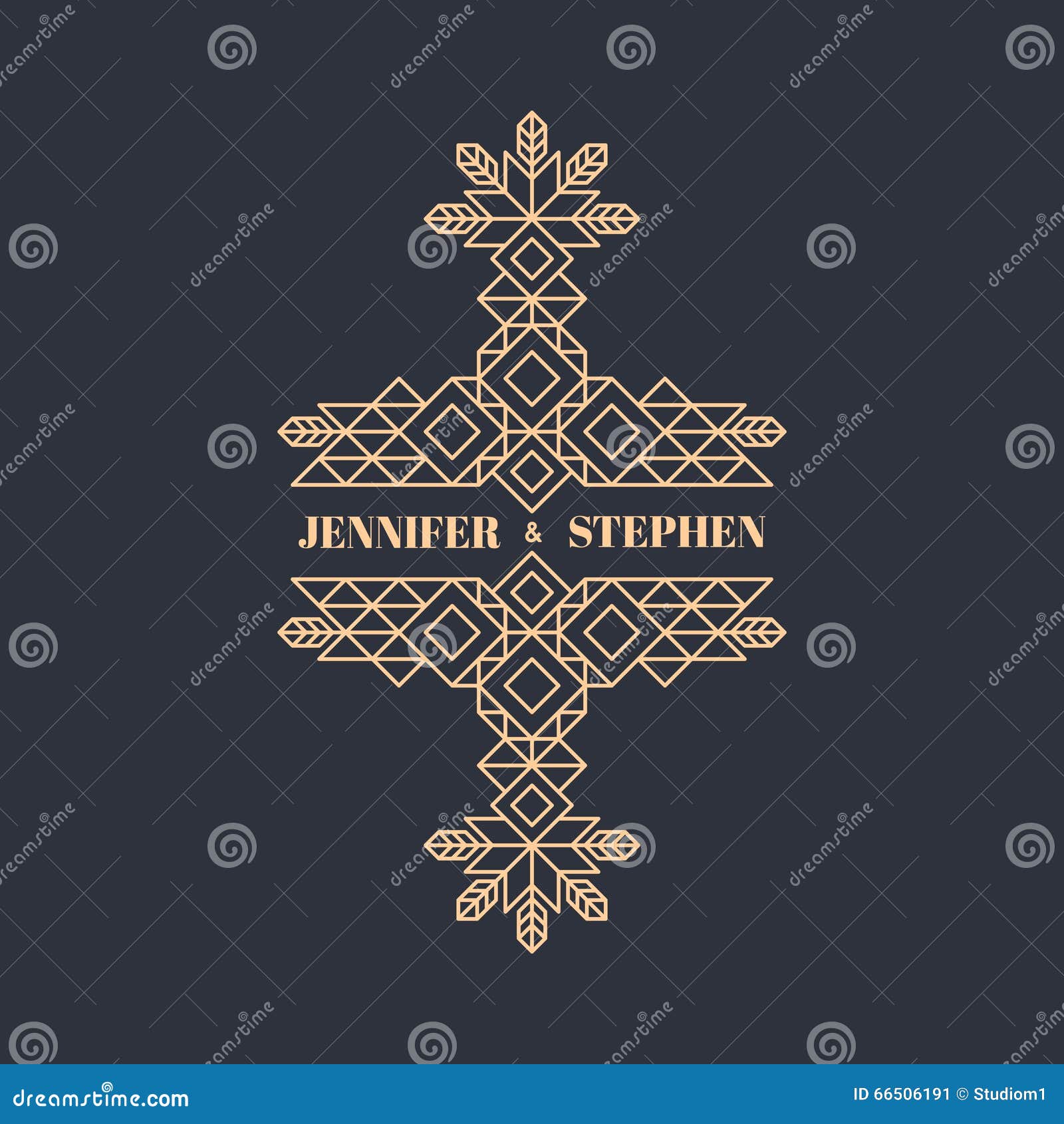 Wedding Invitation. Line Art Design for Invitations, Posters Stock ...