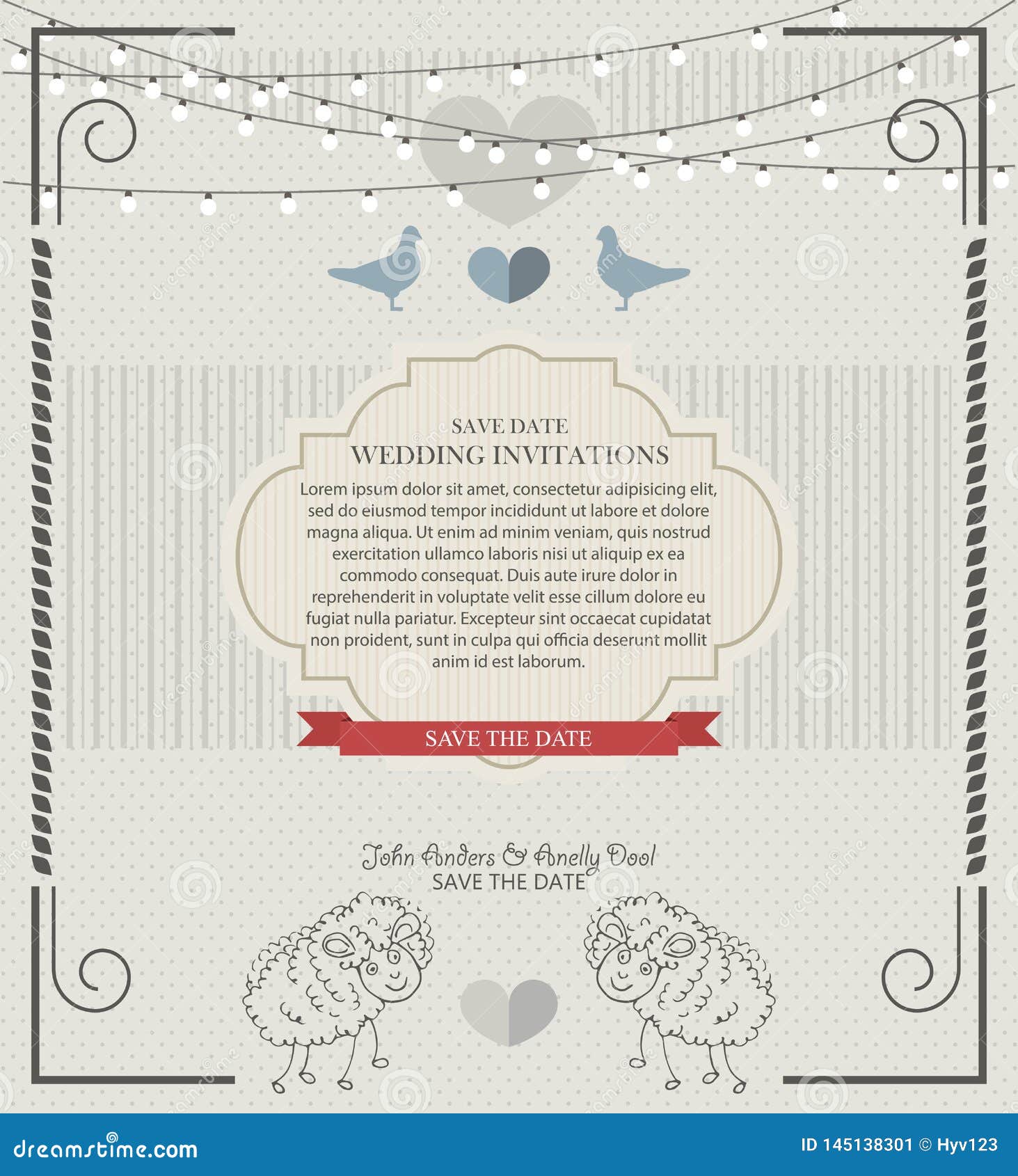 Wedding Invitation, Menu, Booklet Stock Illustration - Illustration of ...