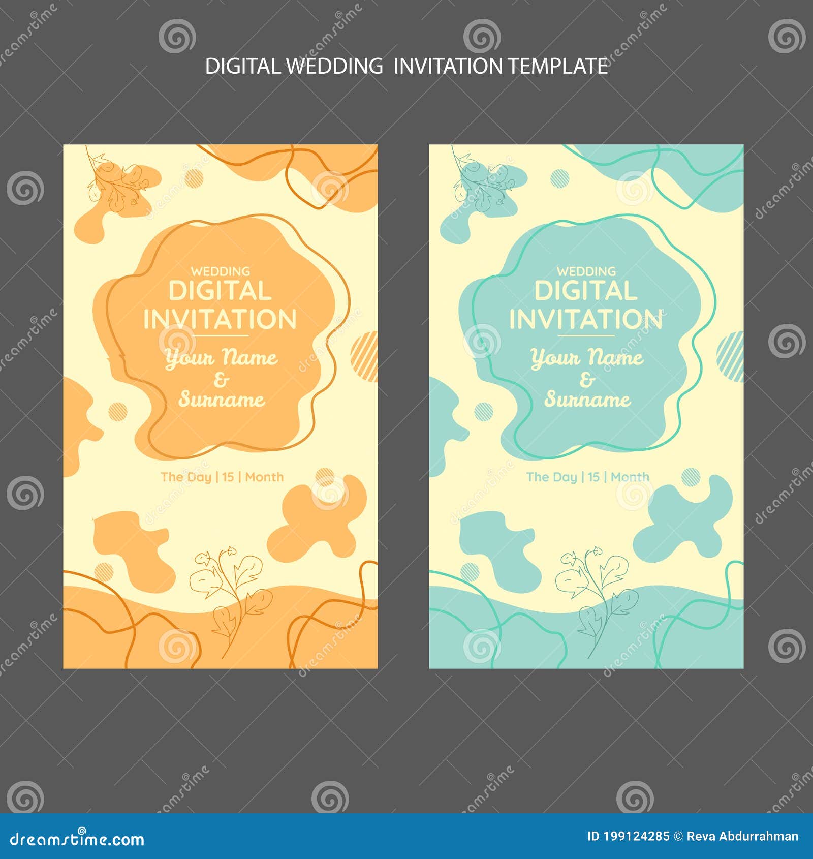 Wedding Invitation Template Abstract Texture Vector Design Stock Vector ...