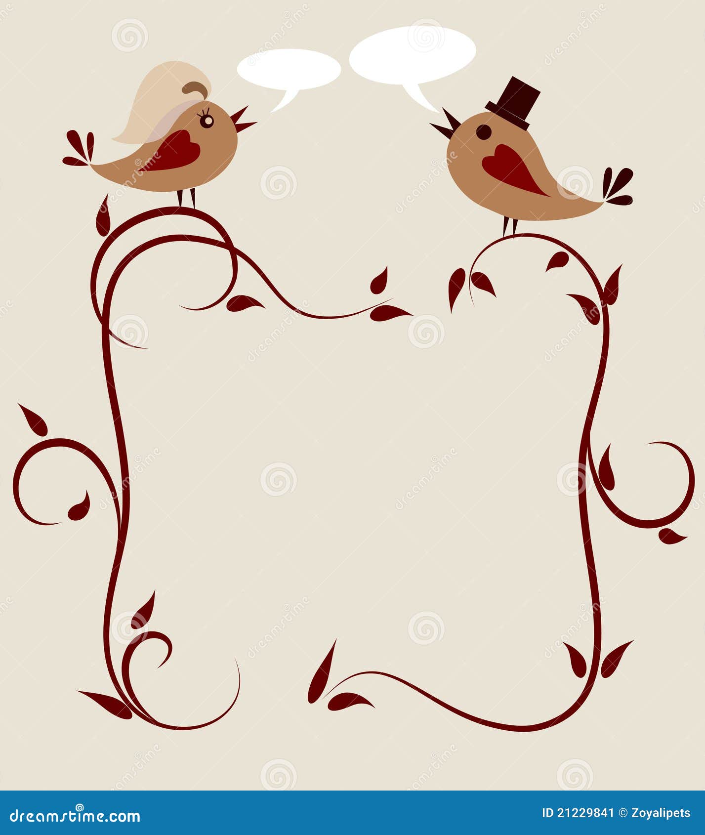 Wedding Love Birds Template