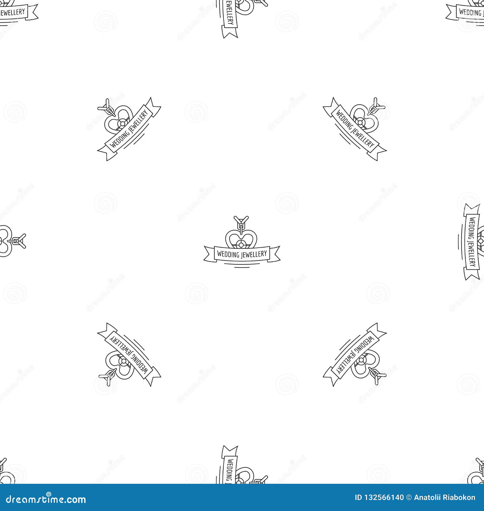 Wedding Jewellery Pattern Seamless Vector Stock Vector - Illustration ...