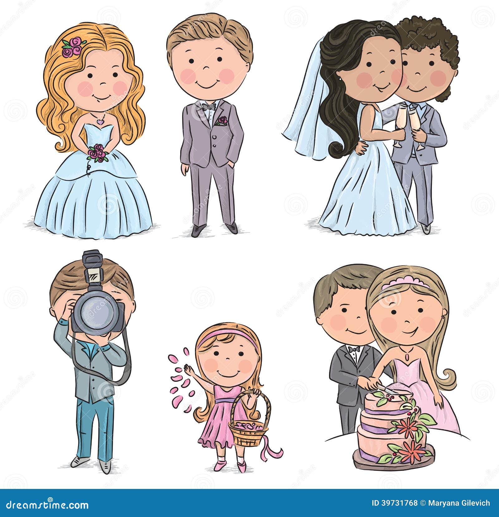 Wedding kids stock illustration. Illustration of blue - 39731768