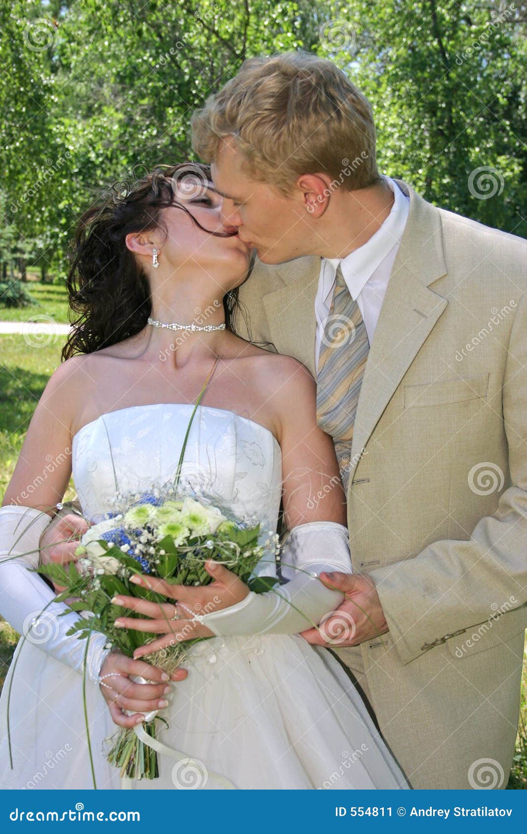 Wedding kiss stock image. Image of wedding, happy, kiss - 554811
