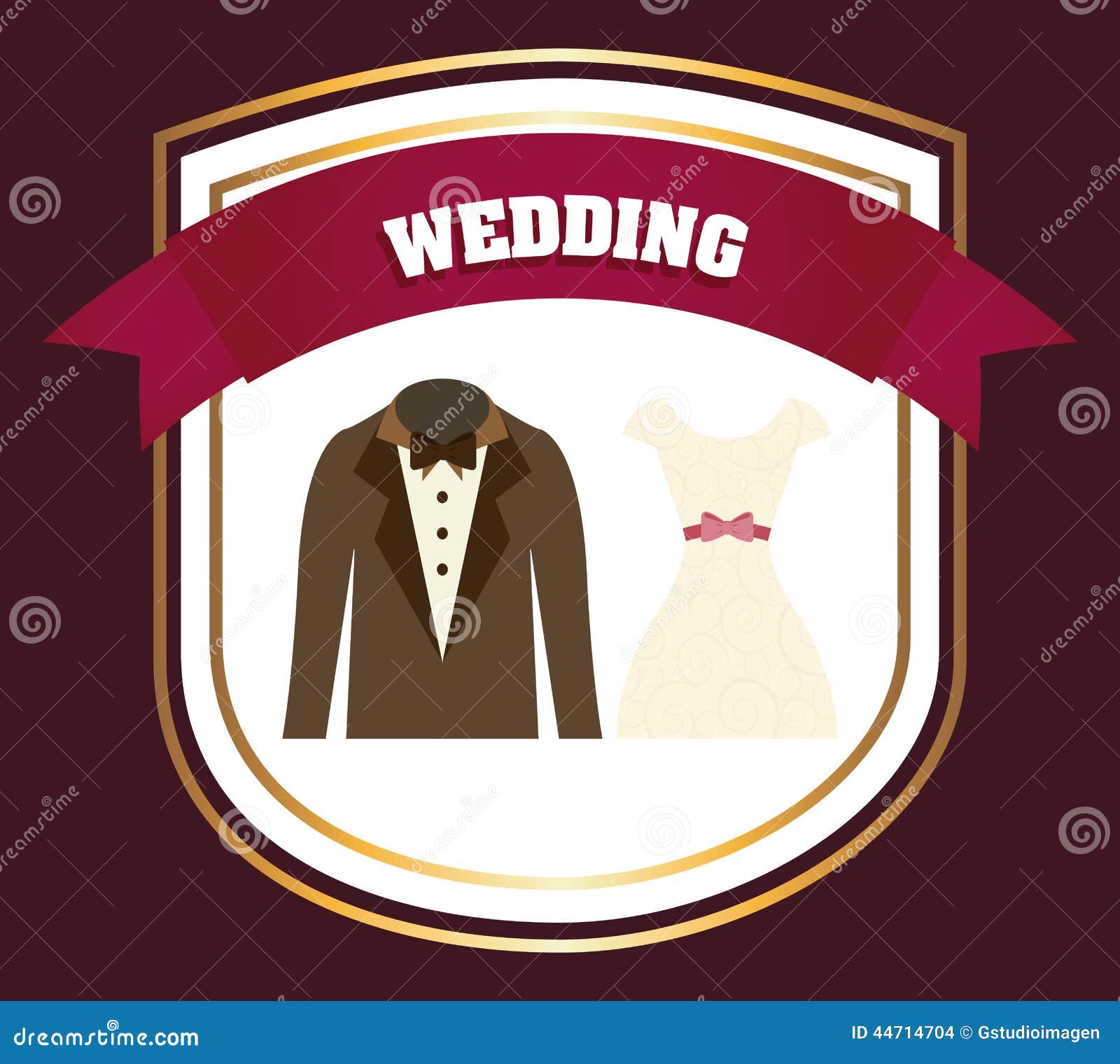 Wedding label stock vector. Illustration of frame, decorative - 44714704