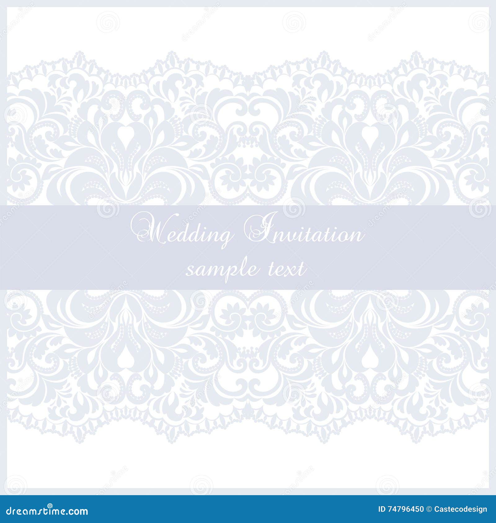 Wedding Lace card stock vector. Illustration of blank - 74796450