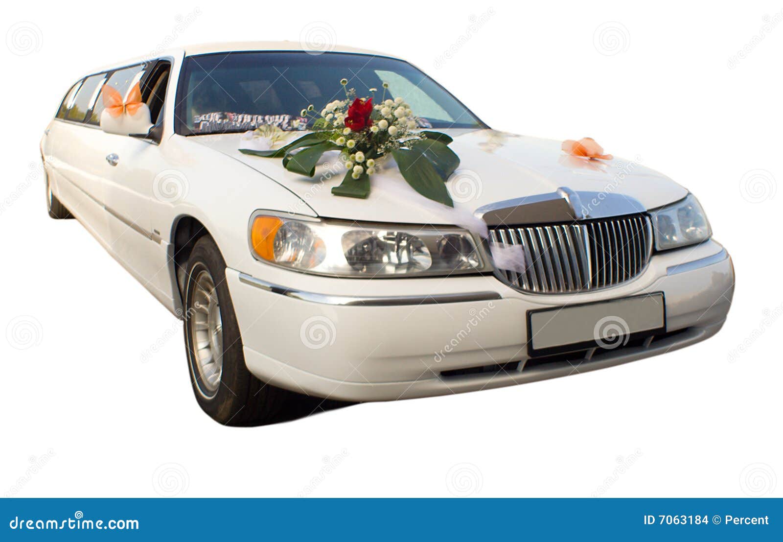 Wedding Limousine with Flowers Stock Photo - Image of design, bride ...