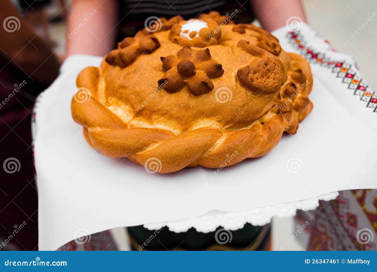 Bread-and-salt Welcome. A Traditional Ritual Of Offering Bread And Salt ...