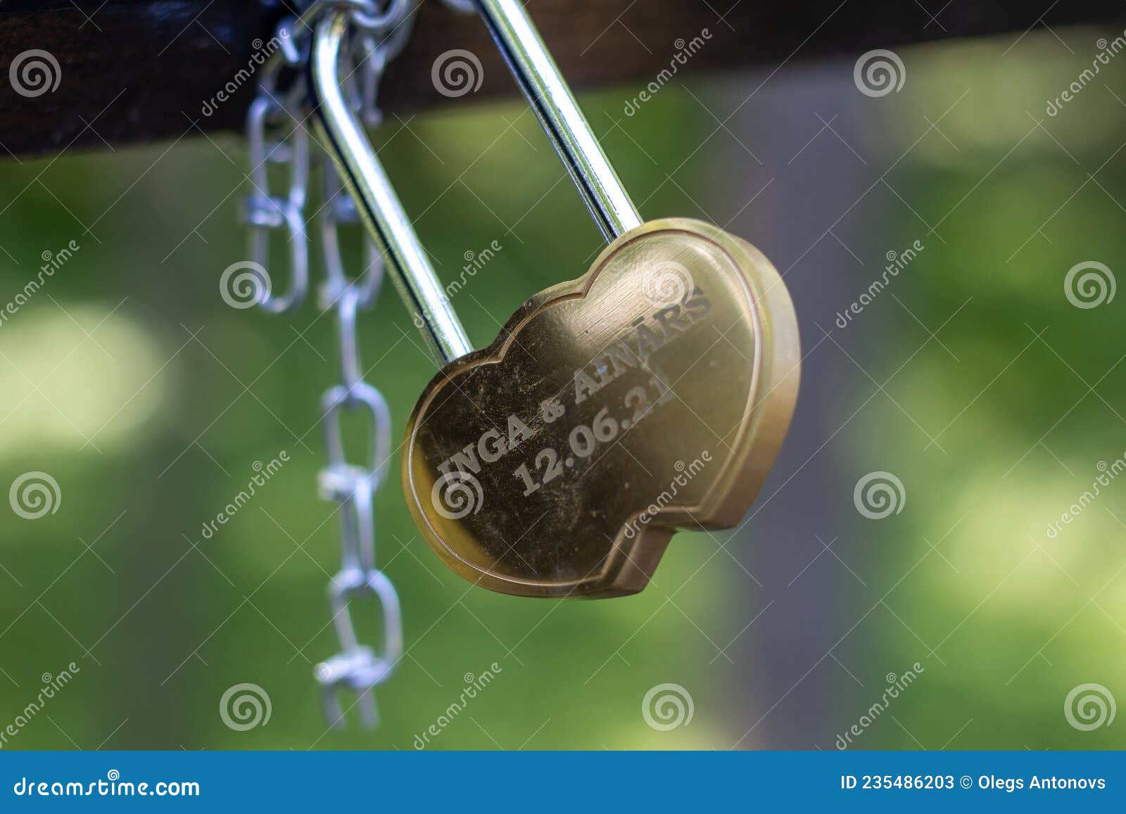 Wedding lock at the bridge stock image. Image of flower - 235486203