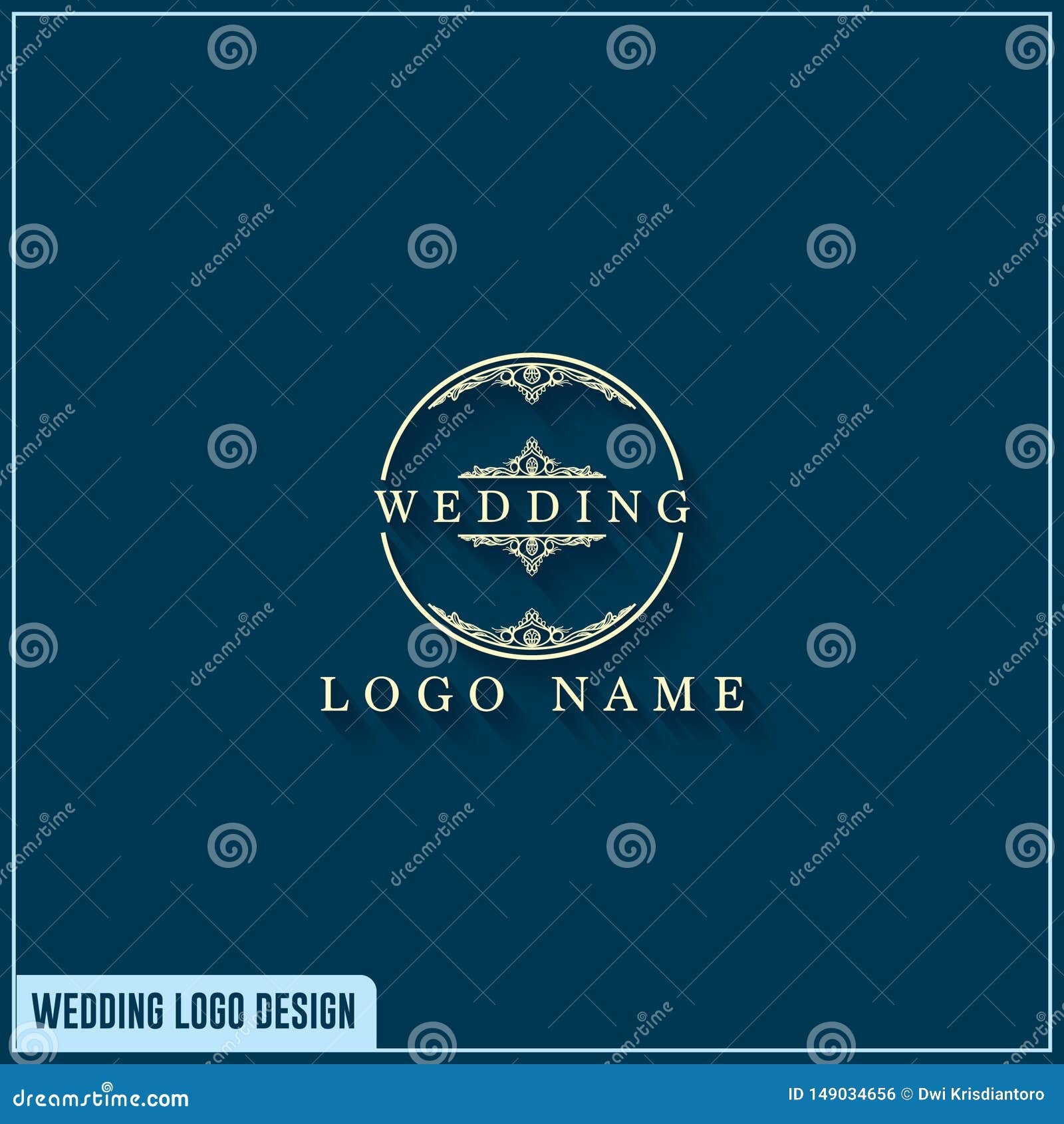 Wedding Logo Design Template. Feminine Elegant Wedding Logo Design ...