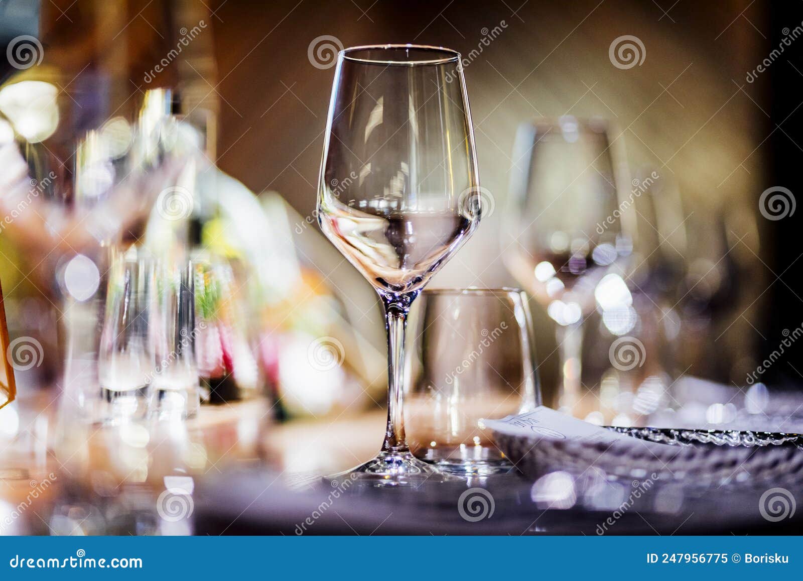 Wedding Luxury Table Settings Stock Image - Image of preparation ...