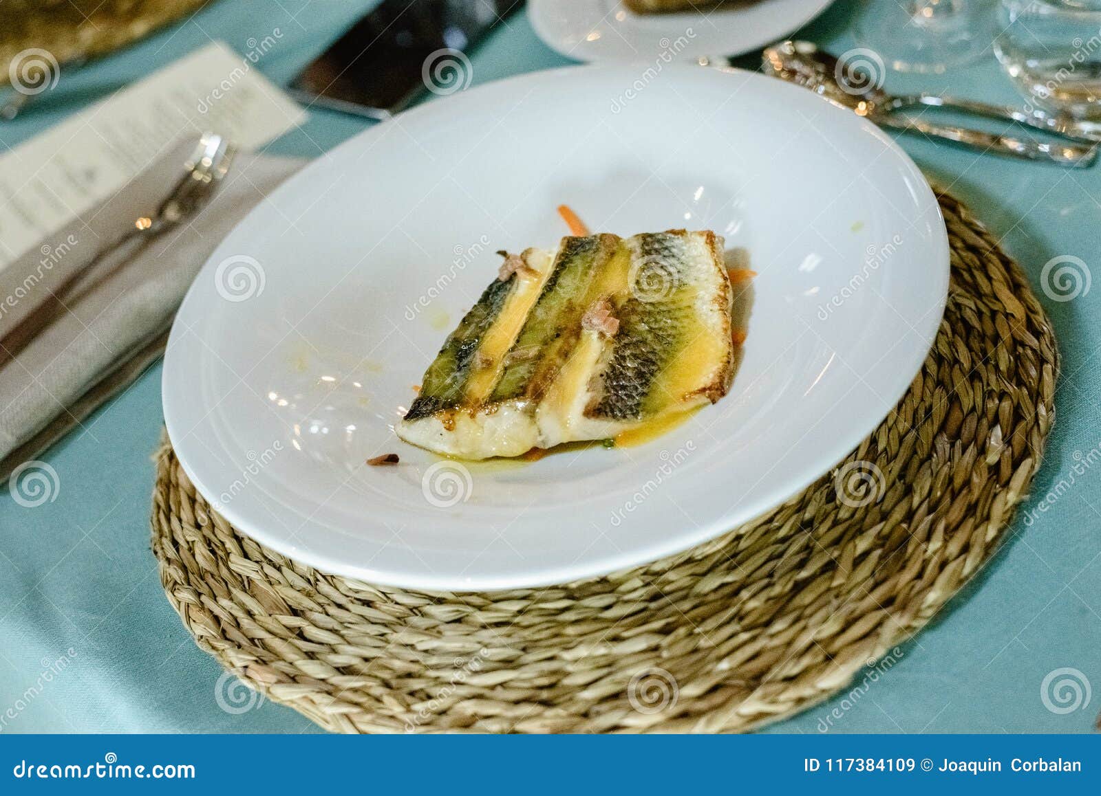 Wedding main dish stock image. Image of dining, closeup - 117384109