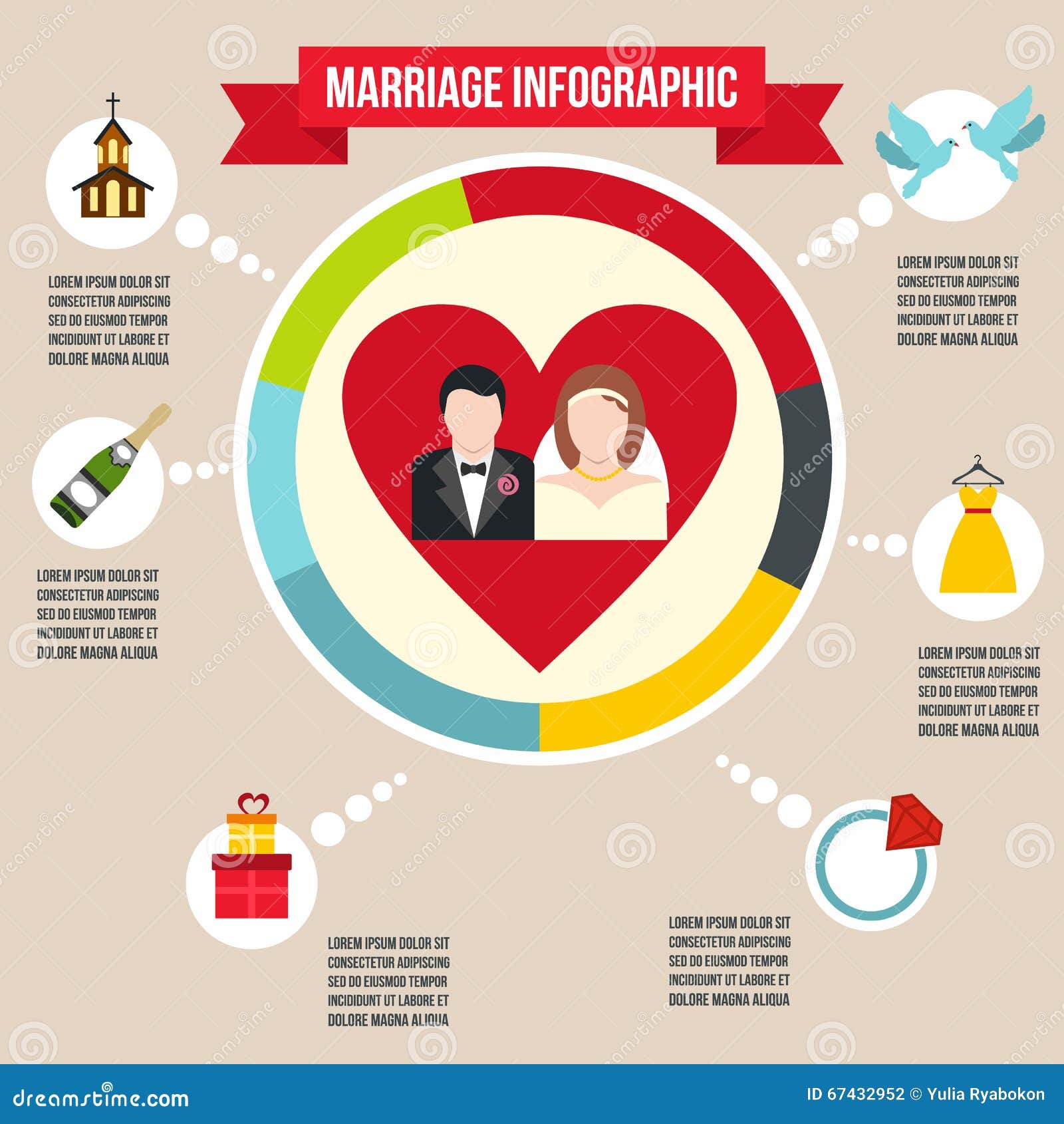 Wedding Marriage Infographic Stock Vector - Illustration of ceremony ...