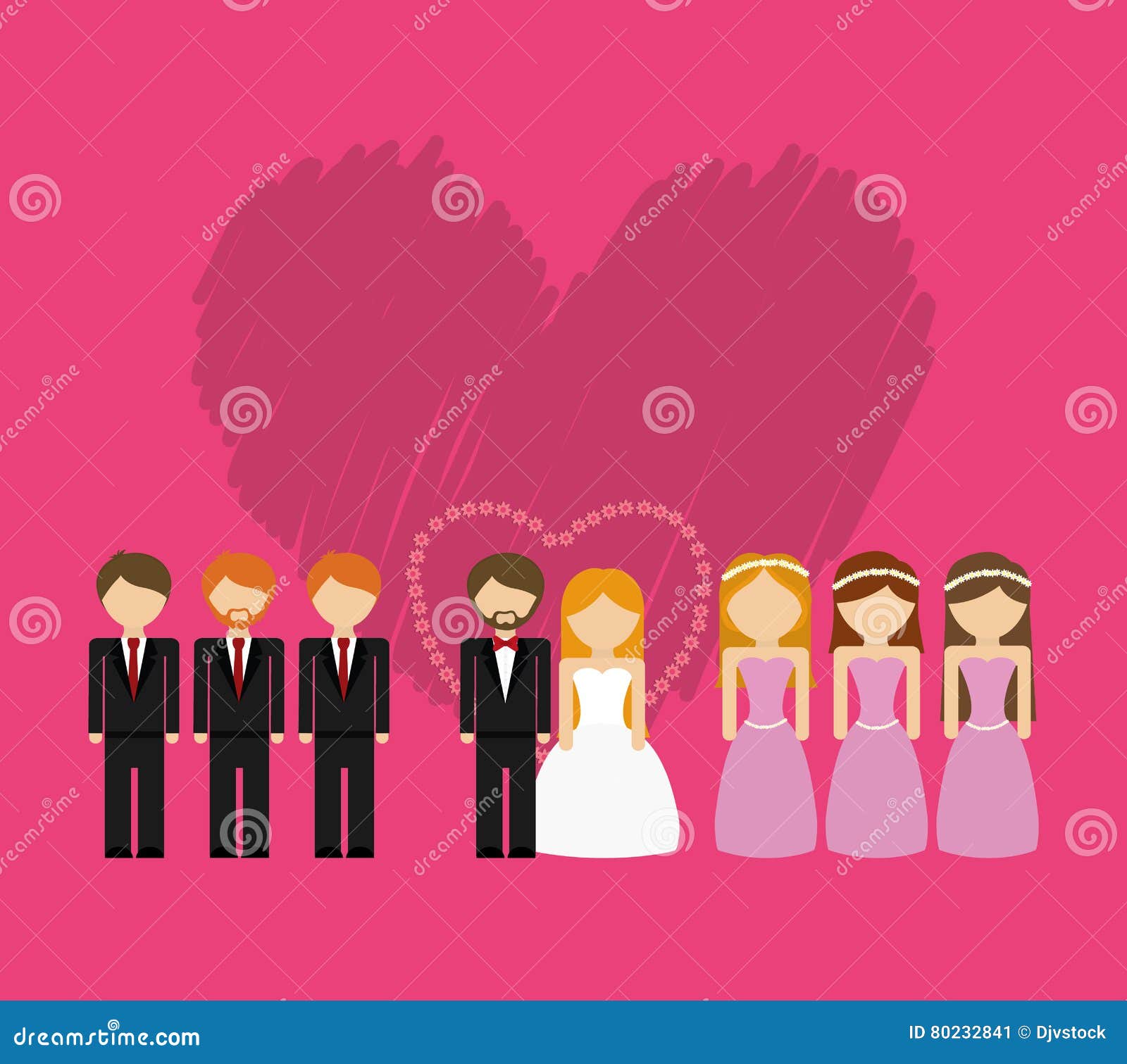 Wedding marriage love stock vector. Illustration of party - 80232841