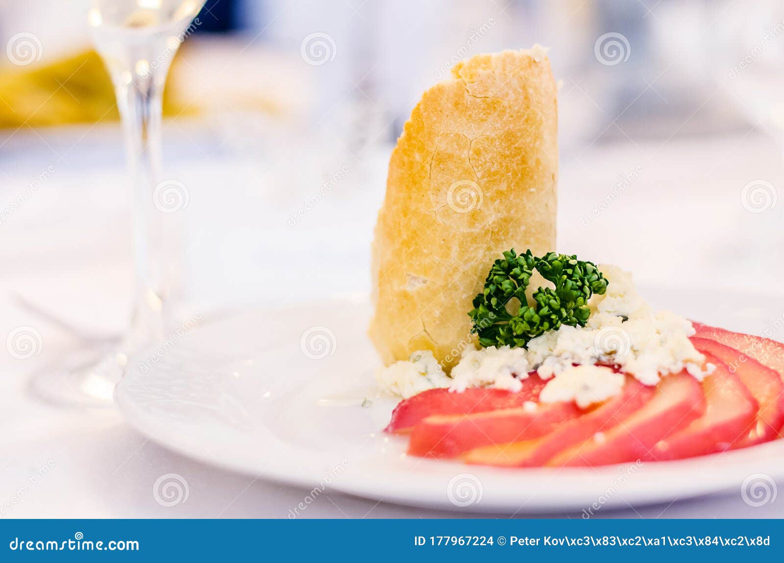 Wedding Meal, Bread on the Table with Colorful Decorations Stock Photo ...