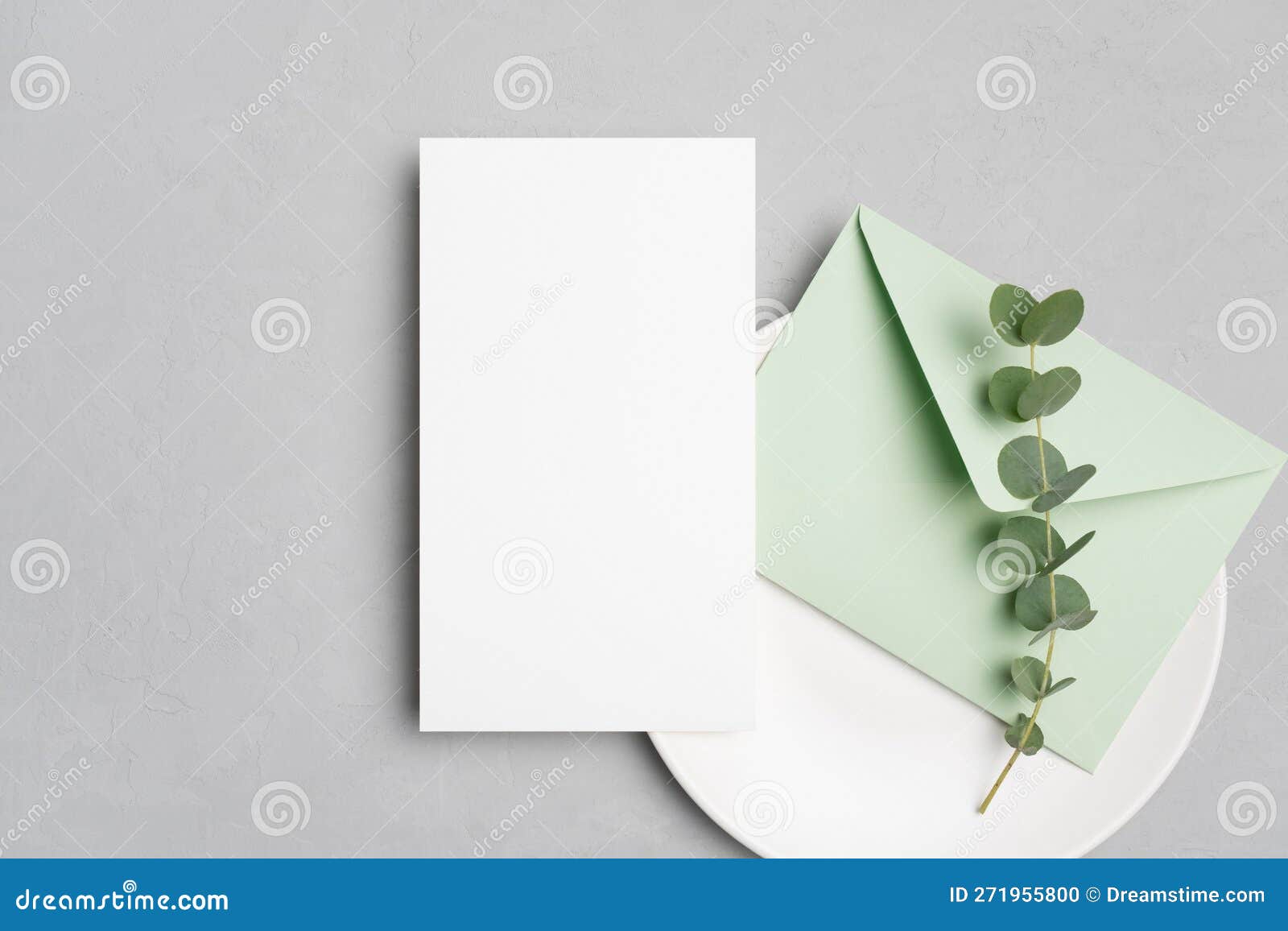 Wedding Menu Card Mockup with Envelope and Eustoma Flowers, Blank ...