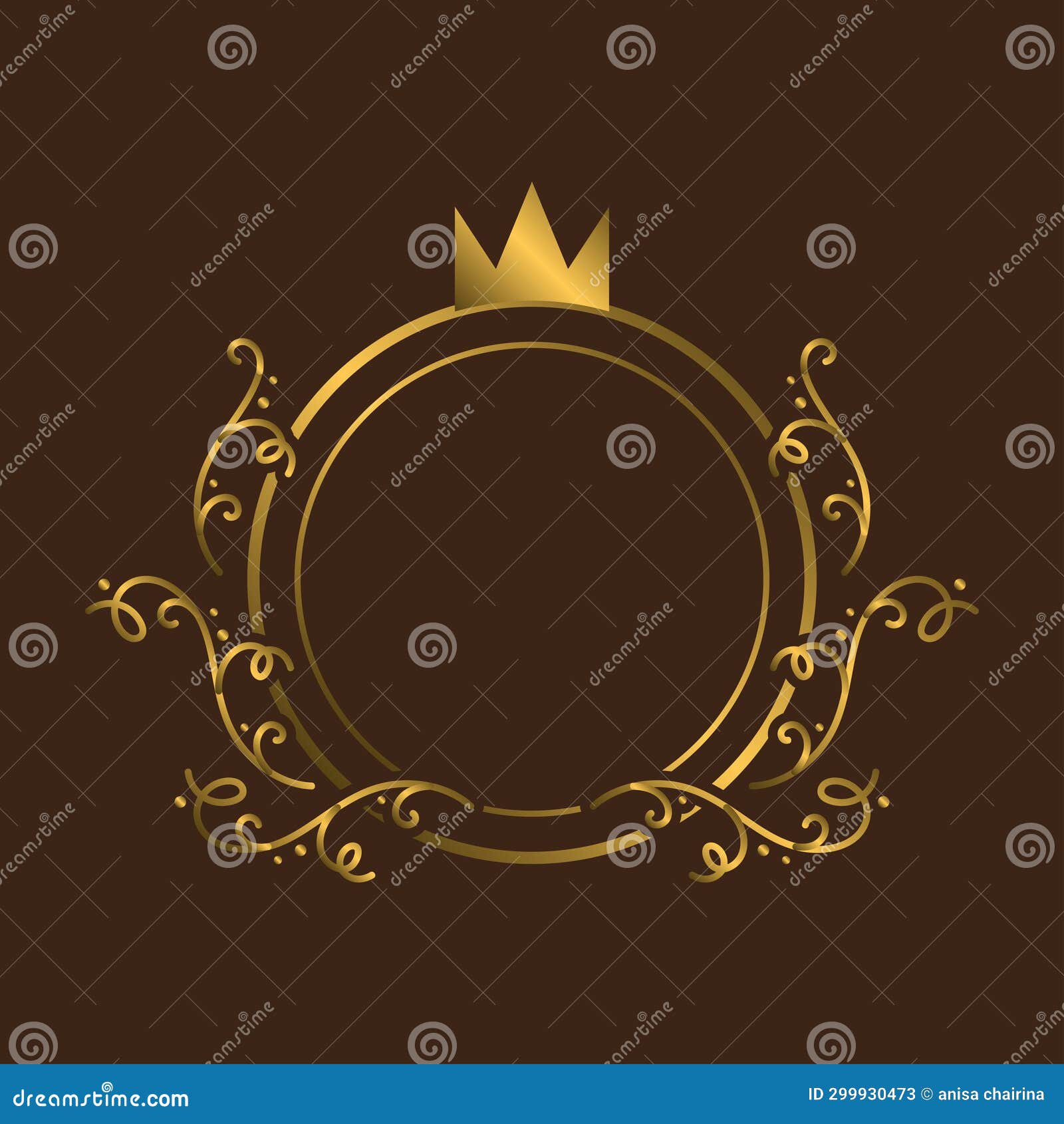 Wedding Ornament Royal Shield Luxury Badge Stock Illustration ...