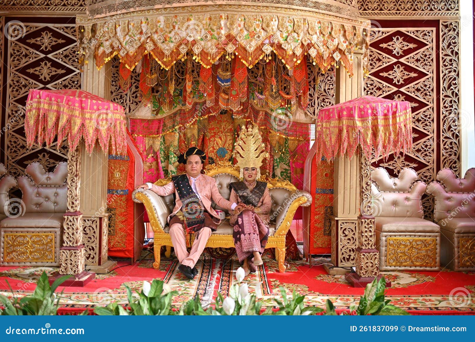 Wedding party Batak Minang editorial stock image. Image of building ...