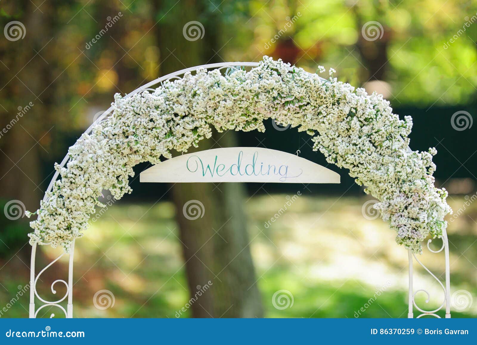 Wedding Path and Decorations for Newlyweds Stock Image - Image of ...