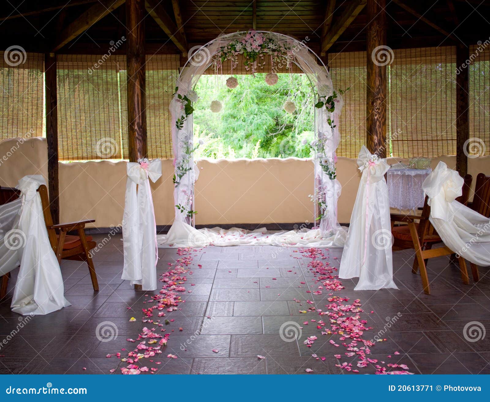 Wedding Path Rose Petals stock image. Image of bride - 20613771