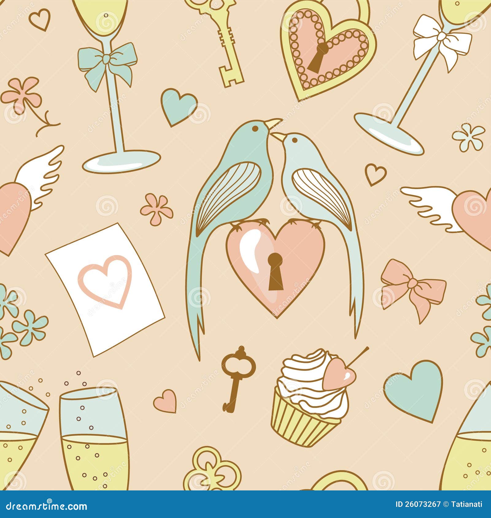 Wedding-pattern stock vector. Illustration of celebration - 26073267